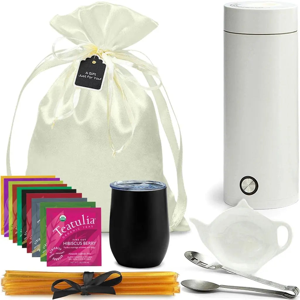 White Kettle Tea Gift Set – Healing Herbal Tea Set – JDCareUSA